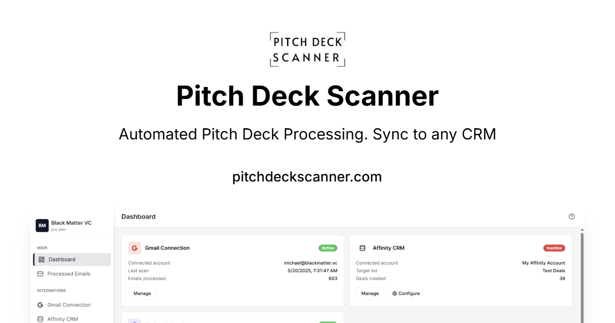 Pitch Deck Scanner | Automated Pitch Deck Processing